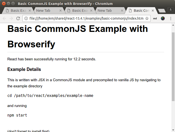 Starter Kit Basic Examples - React - Eueung Mulyana